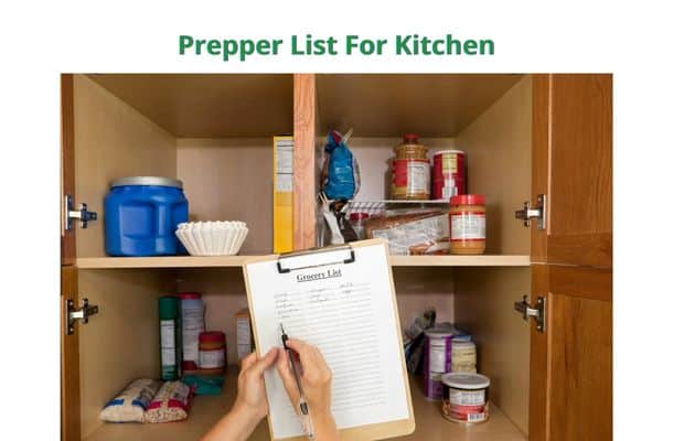 Prepper List For Kitchen - Backdoor Survival